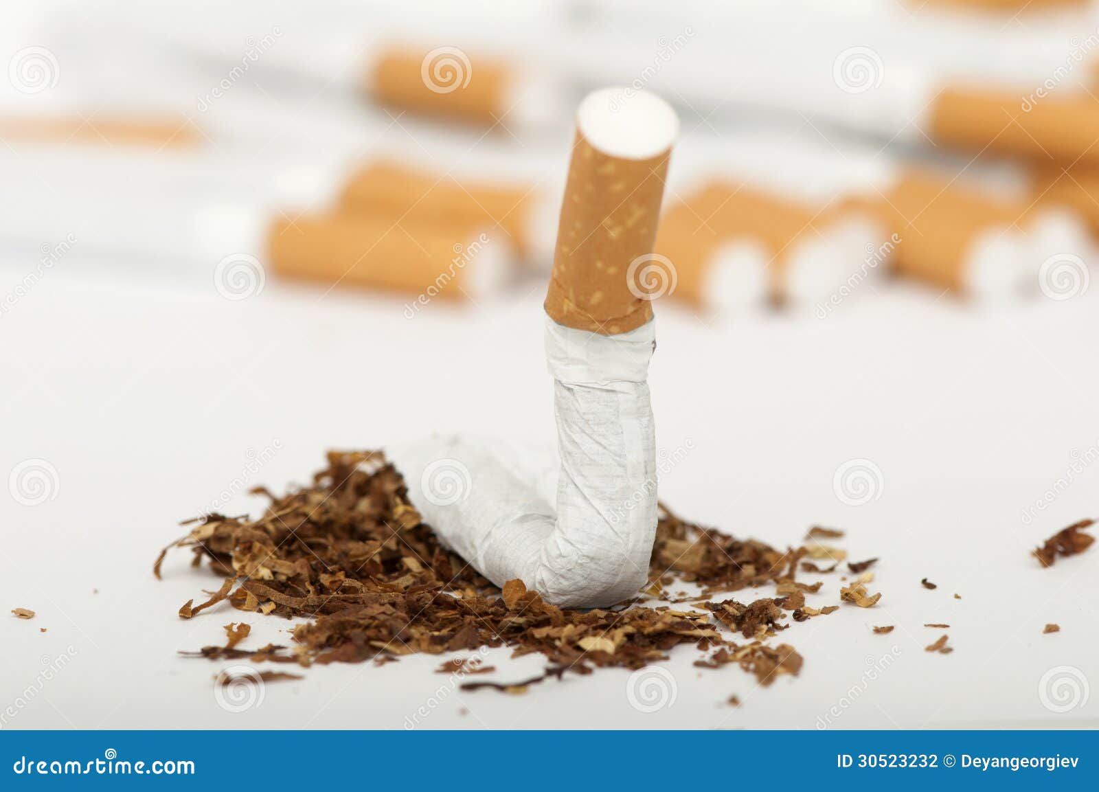 Crumpled cigarette stock photo. Image of filters, healthy - 30523232