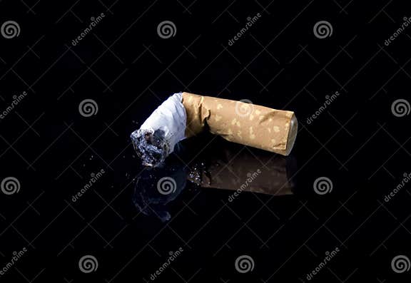 Crumpled cigarette stub. stock photo. Image of habit, cigarette - 8234754