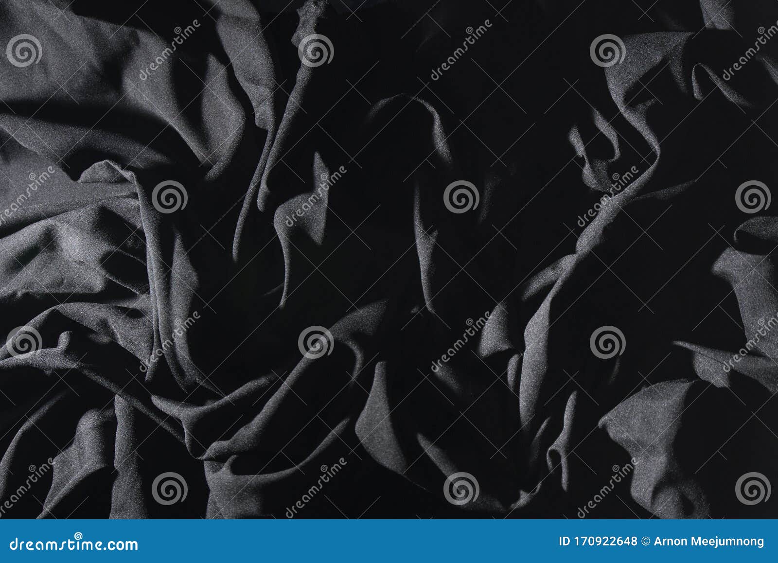 Crumpled cloth in black stock photo. Image of burlap - 170922648