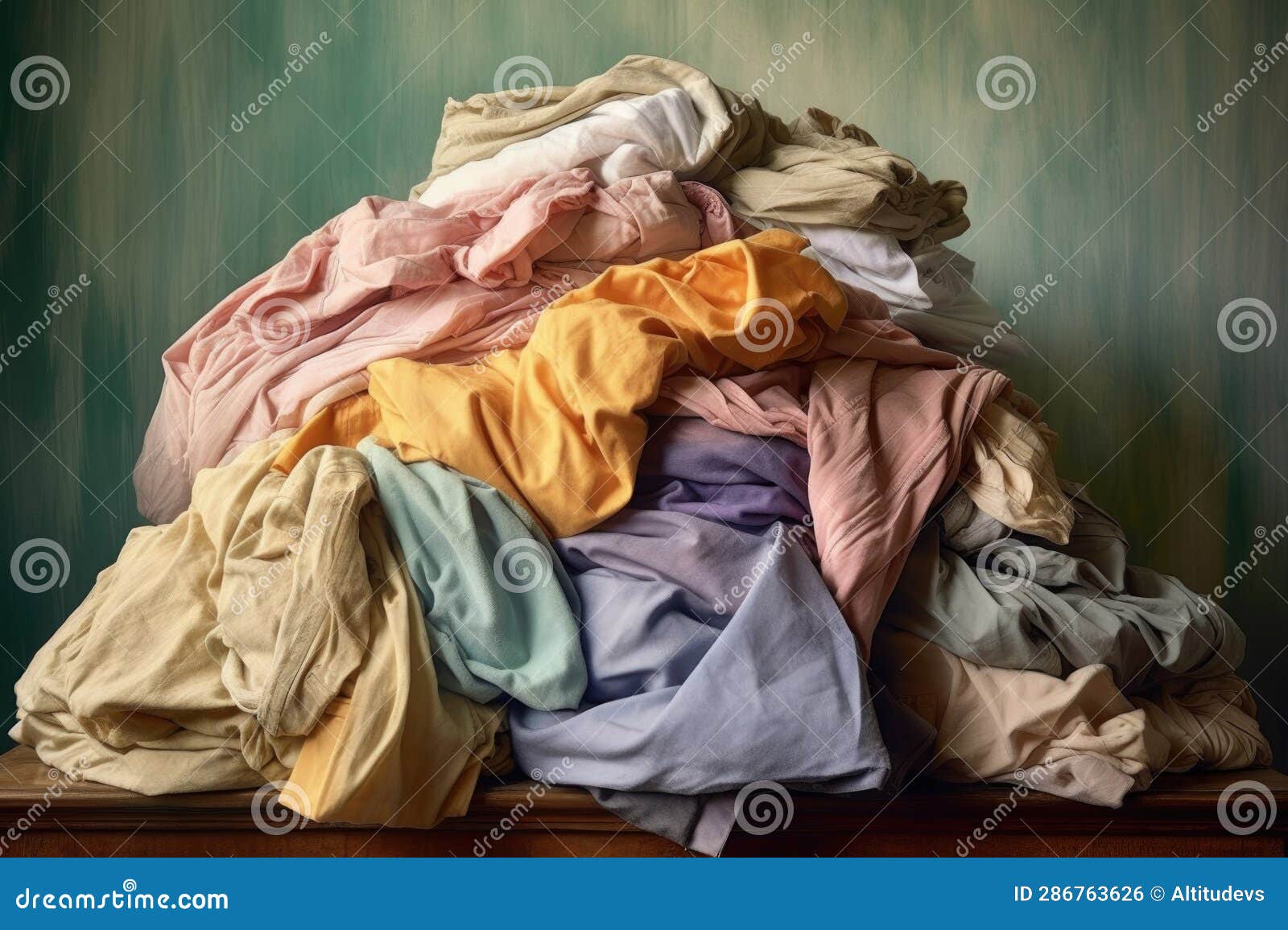 Crumpled Clothes before Ironing Stock Illustration - Illustration of ...