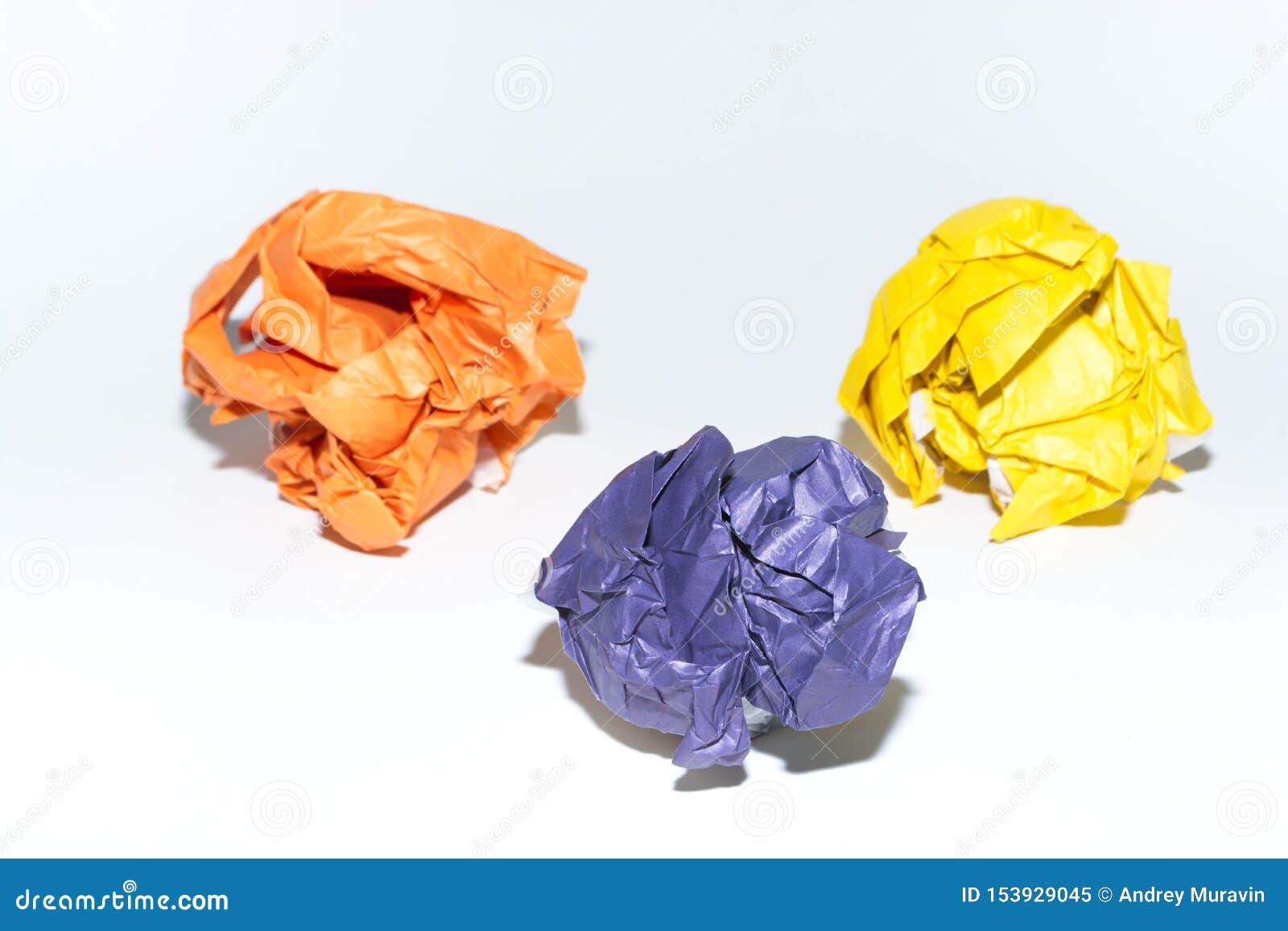 Crumpled colored paper stock image. Image of crushed - 153929045