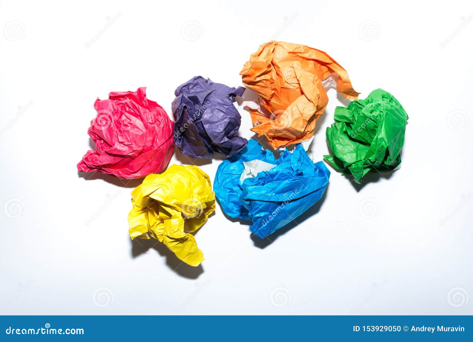 Crumpled colored paper stock photo. Image of crushed - 153929050