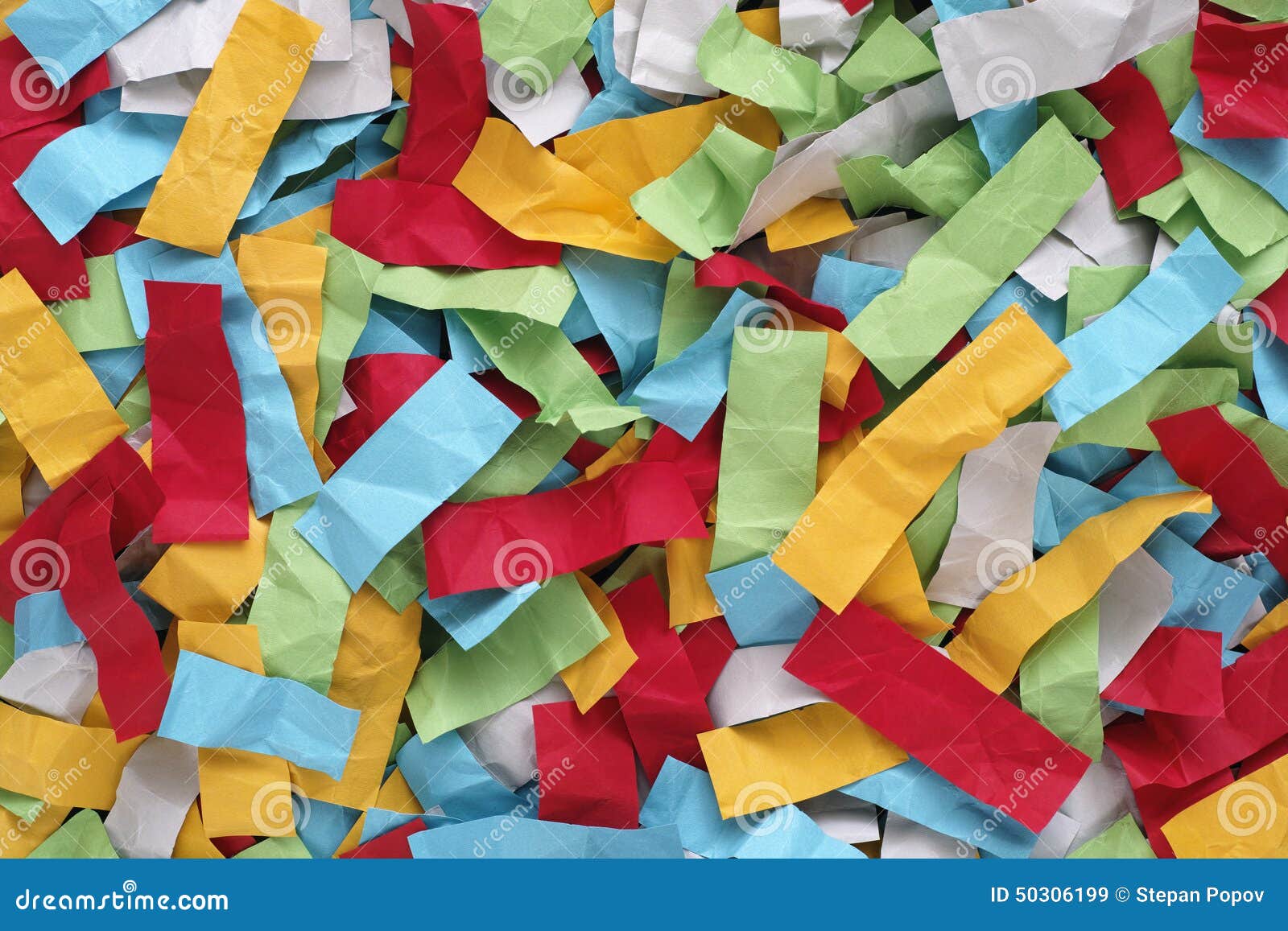 Crumpled Colorful Pieces of Paper Stock Image - Image of crush, wrinkle ...