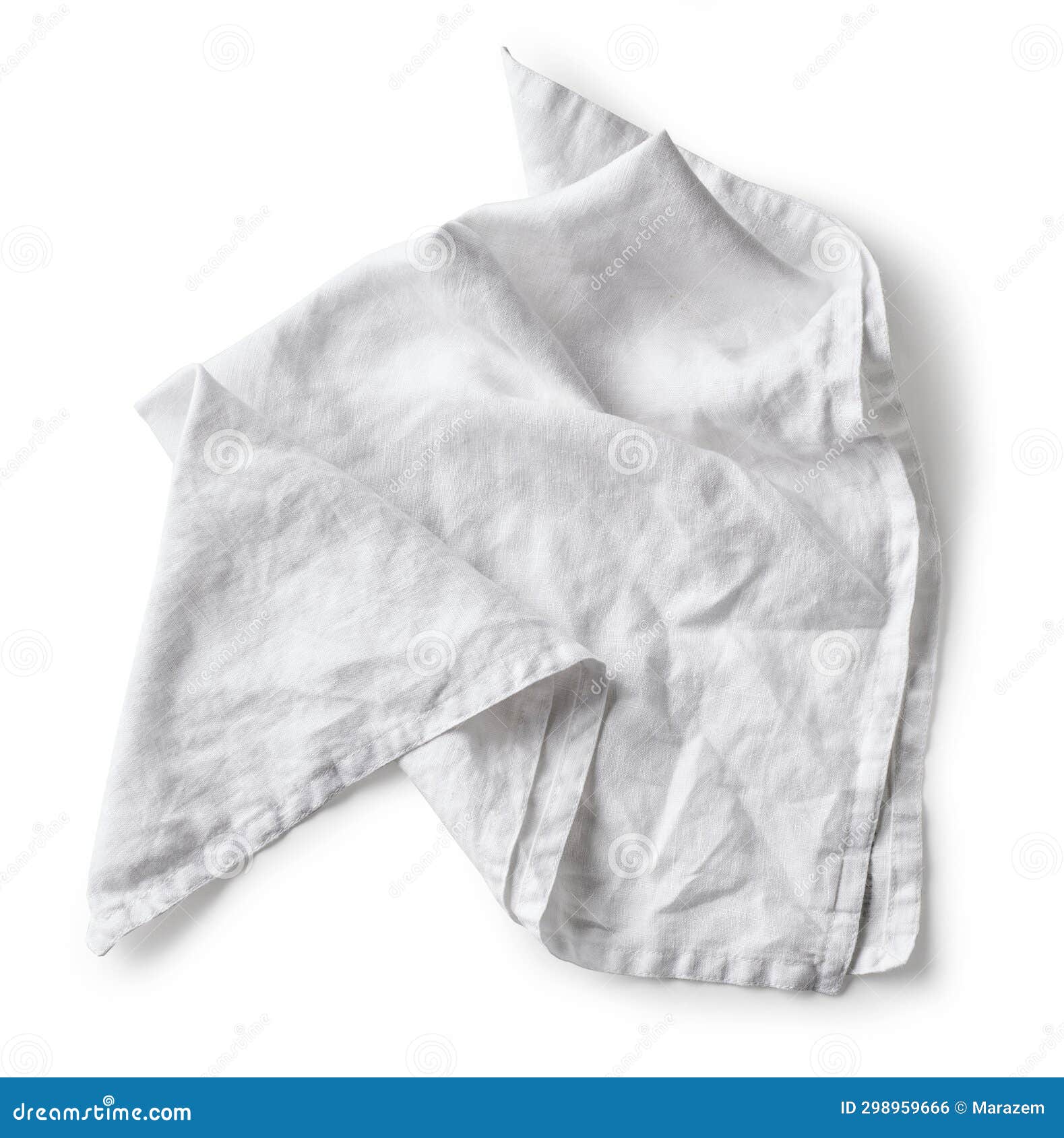 Crumpled cotton napkin stock photo. Image of dishcloth - 298959666