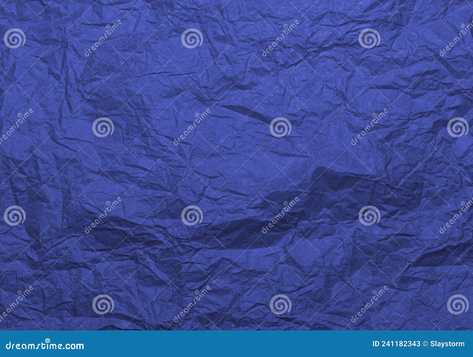 Crumpled Craft Blue Color Paper Texture Stock Image - Image of ...