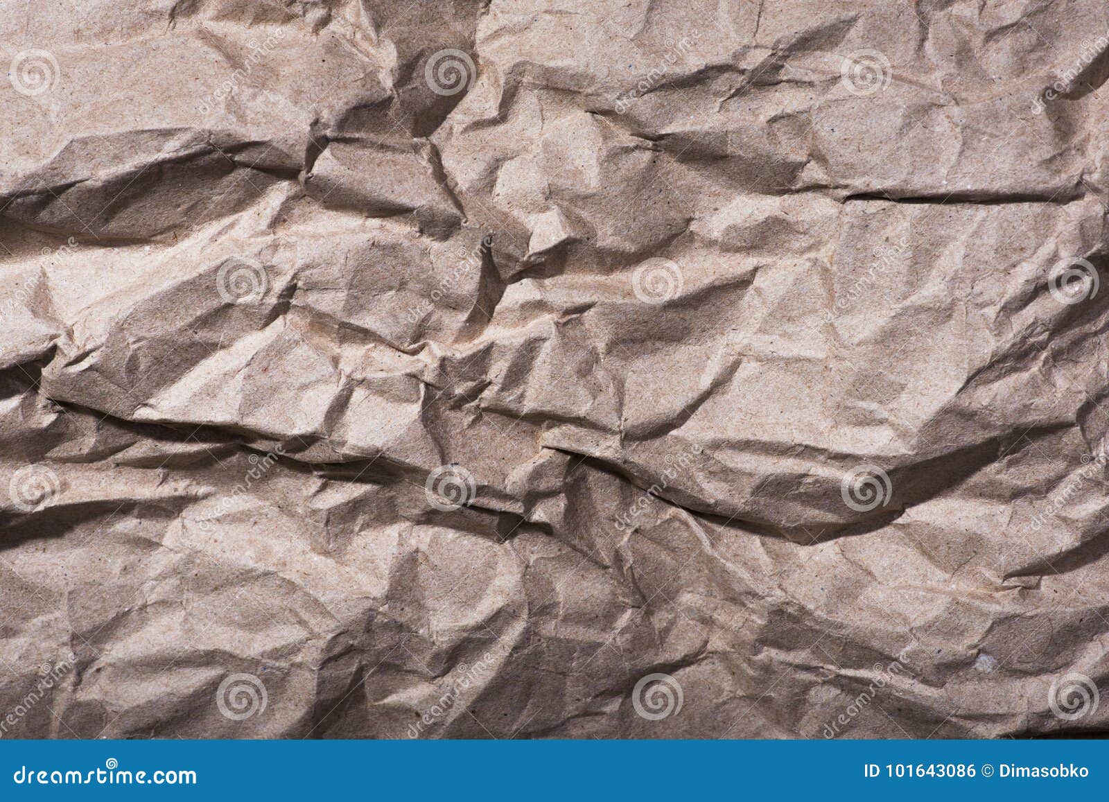 Crumpled Craft Paper Texture Stock Photo - Image of frame, journal ...