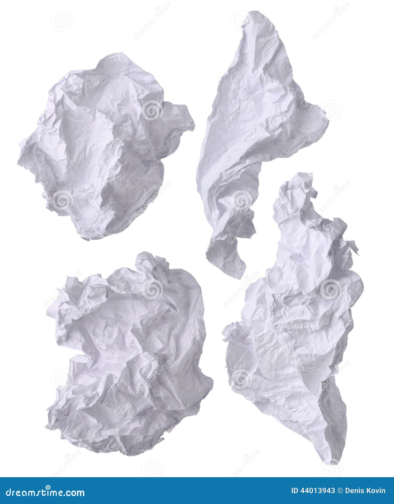 Crumpled Damaged White Office Paper Stock Image - Image of crumpled ...
