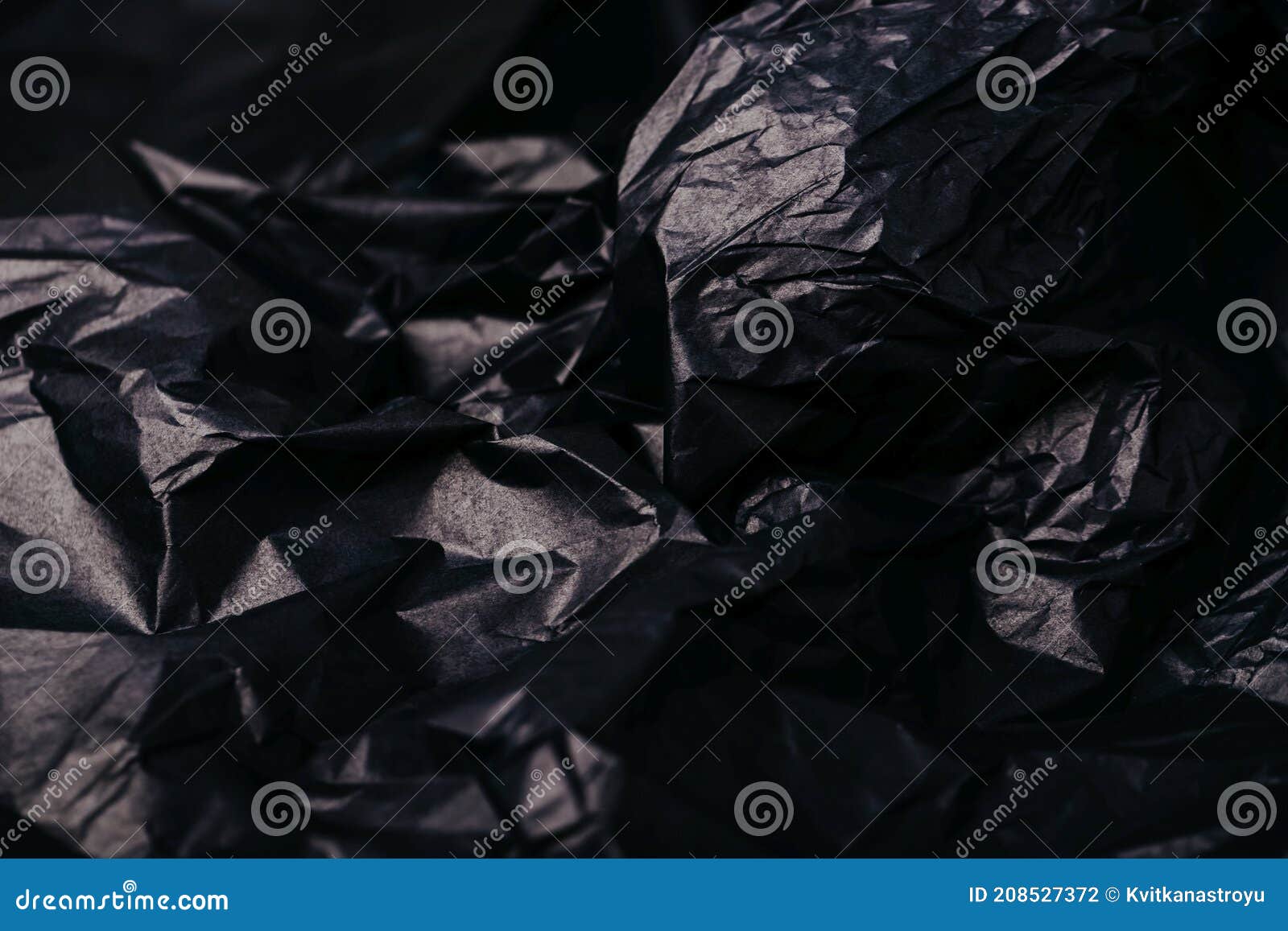 Crumpled Dark Black Paper Texture Abstract Background Stock Photo ...