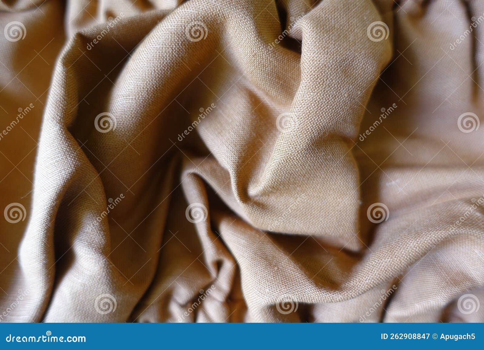 Crumpled Brown Hemp and Cotton Fabric Stock Image - Image of rumpled ...