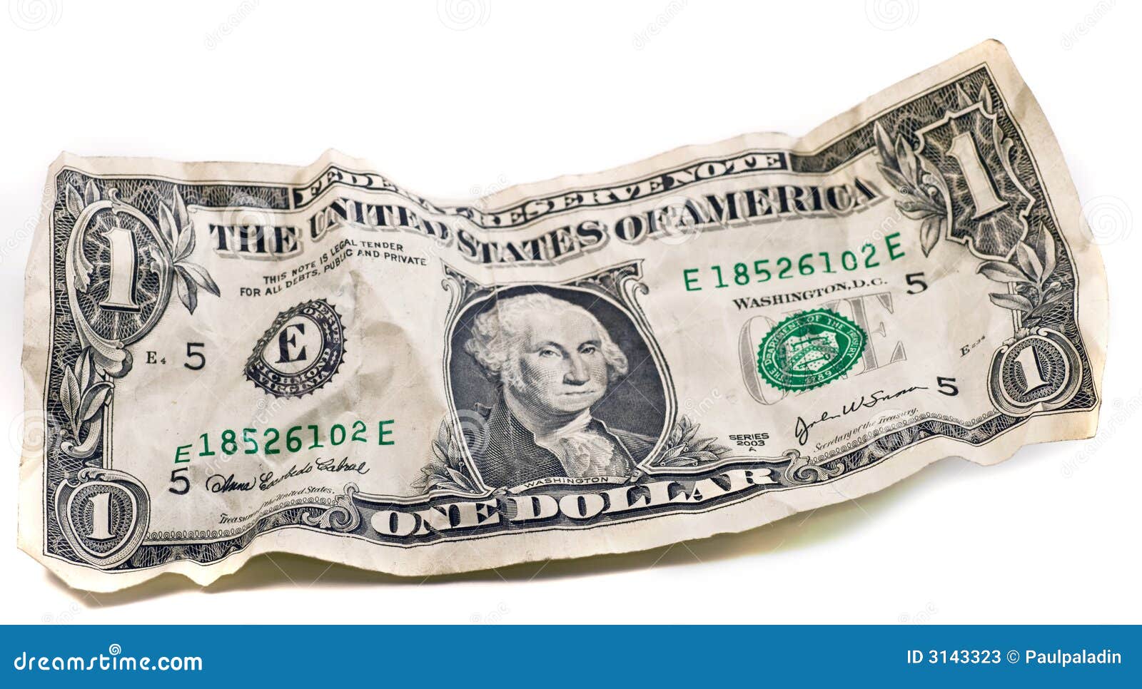Crumpled dollar stock image. Image of financial, cash - 3143323