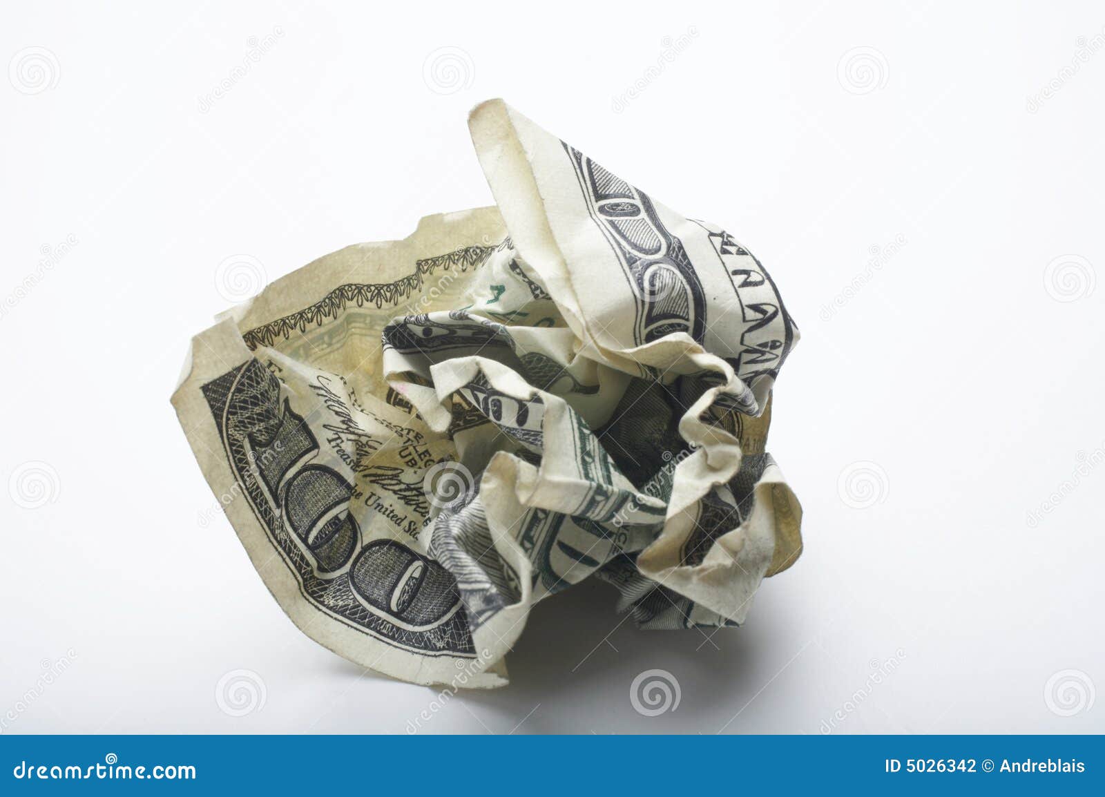 Crumpled Dollar stock photo. Image of luxury, cash, finance - 5026342