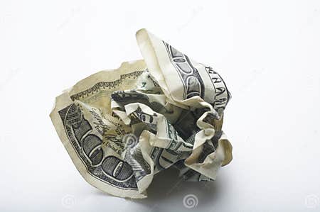 Crumpled Dollar stock photo. Image of luxury, cash, finance - 5026342