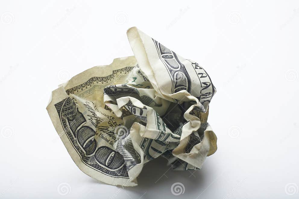 Crumpled Dollar stock photo. Image of luxury, cash, finance - 5026342