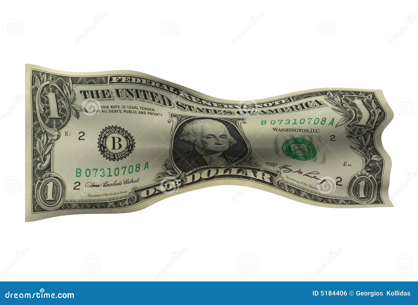 Crumpled Dollar Bill stock photo. Image of banknote, close - 5184406