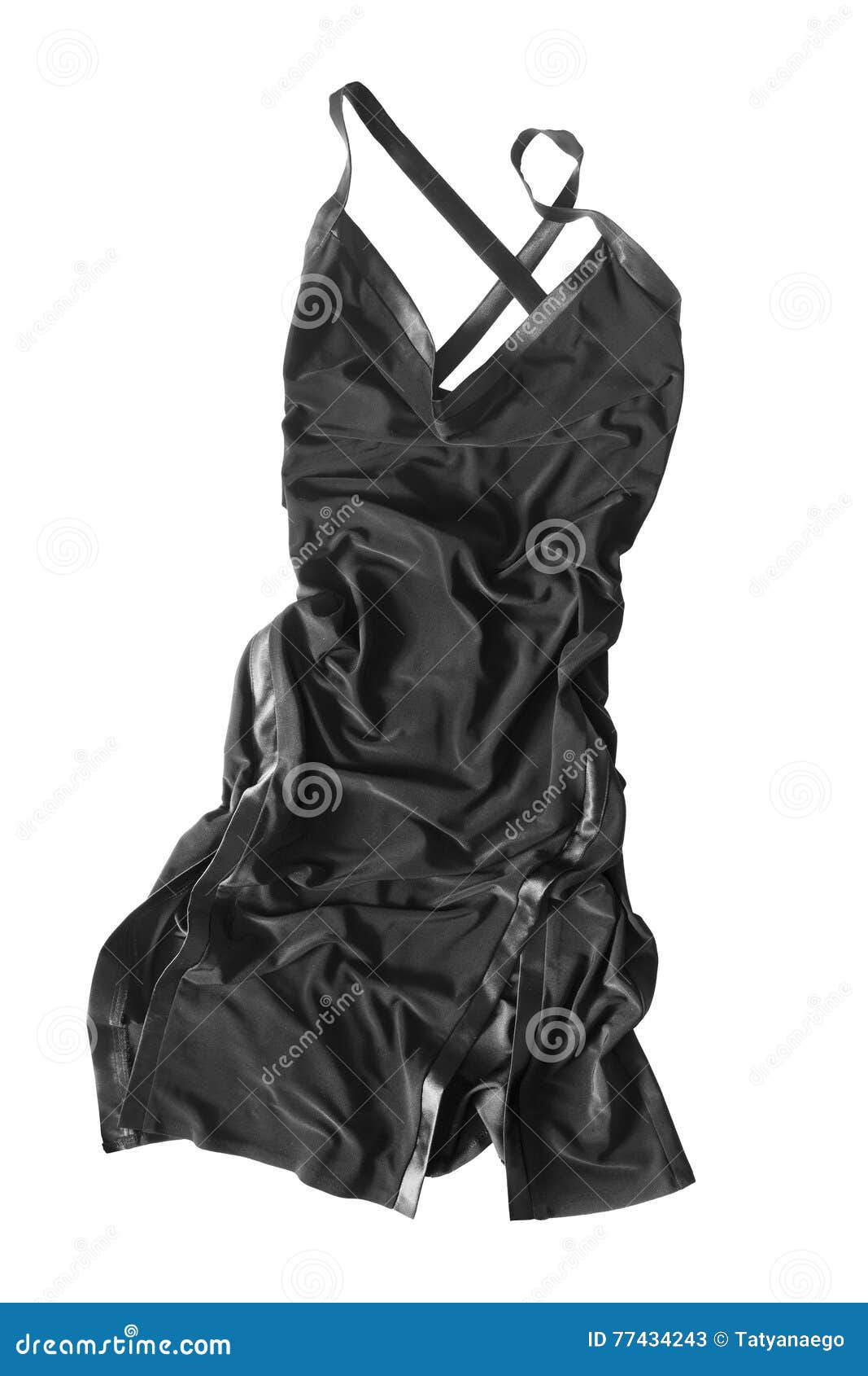 Crumpled dress isolated stock image. Image of cloth, silk - 77434243