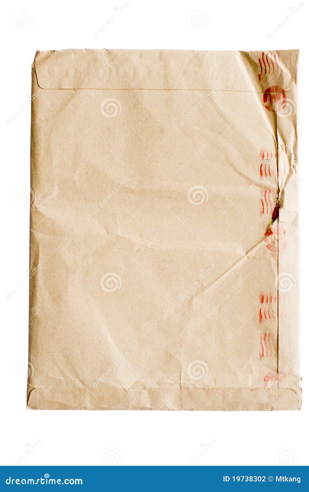 Crumpled envelope stock photo. Image of grunge, parcels - 19738302
