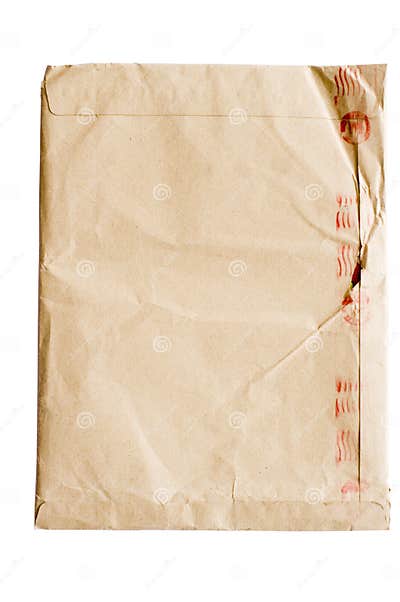 Crumpled envelope stock photo. Image of grunge, parcels - 19738302