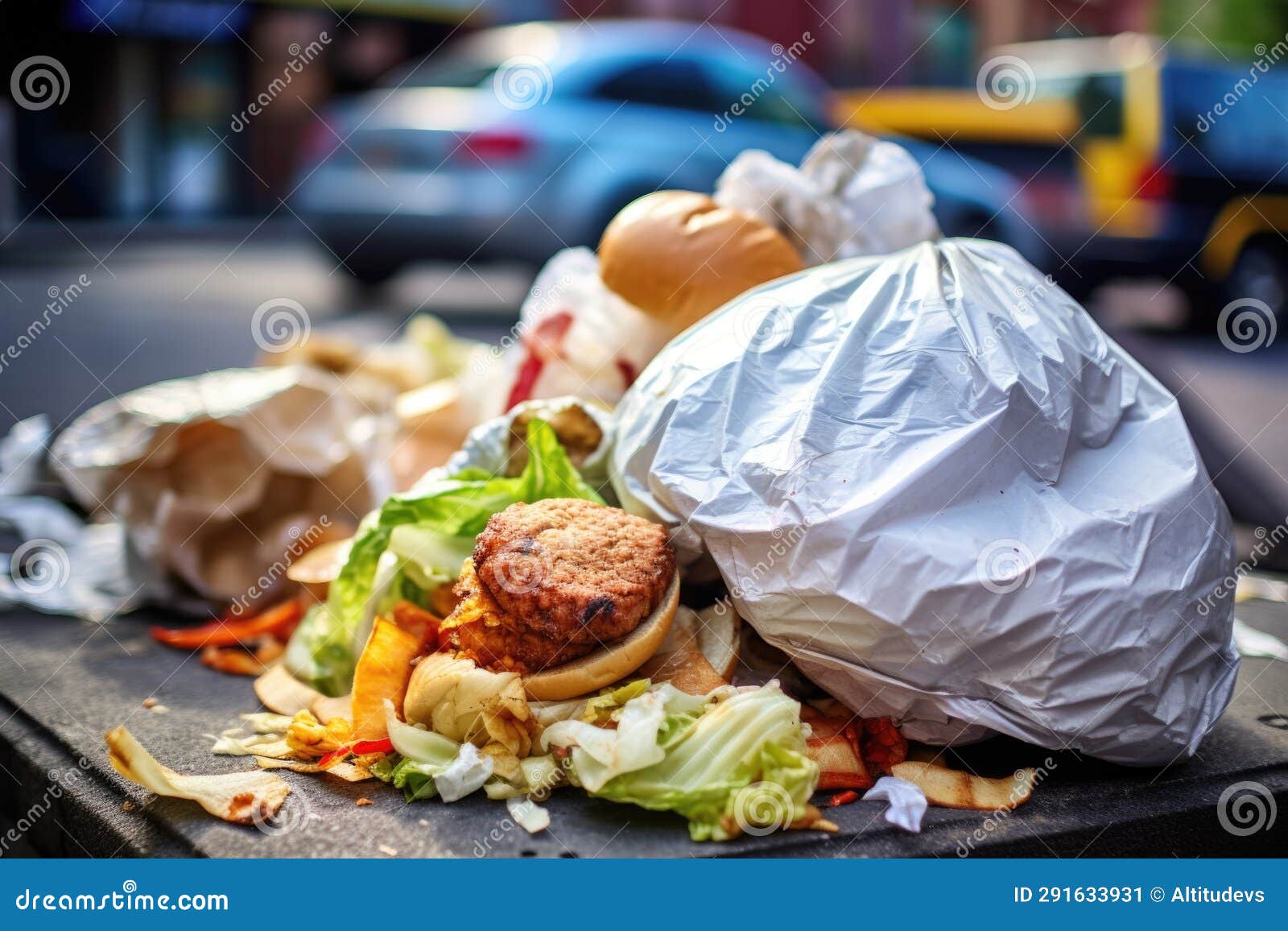 A Crumpled Fast-food Packaging among a Mound of Trash Stock Image ...