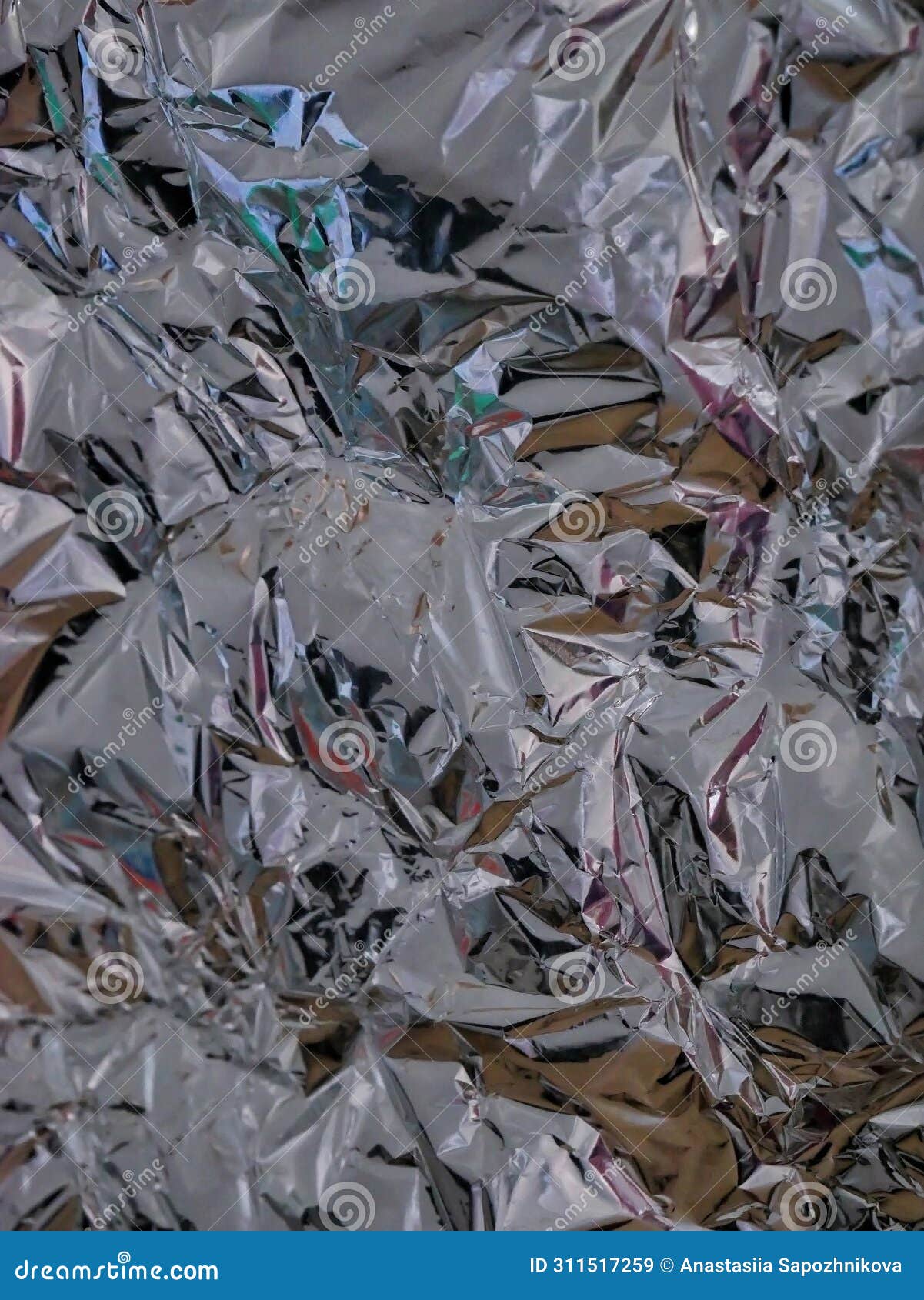 Crumpled Foil. Close-up Photo, Background Texture Stock Image - Image ...