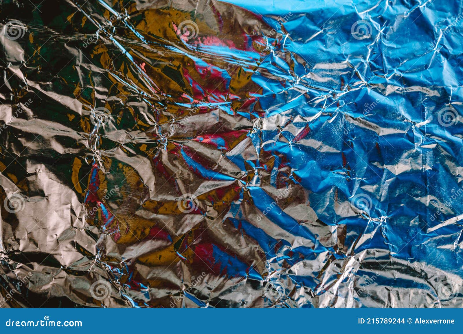 Crumpled Foil Texture. Crumpled Paper is Shiny with a Color Tint Stock ...