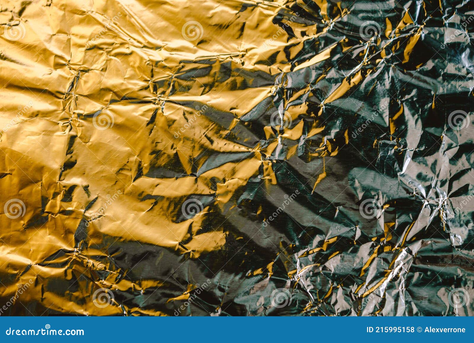 Crumpled Foil Texture. Crumpled Paper is Shiny with a Color Tint Stock ...