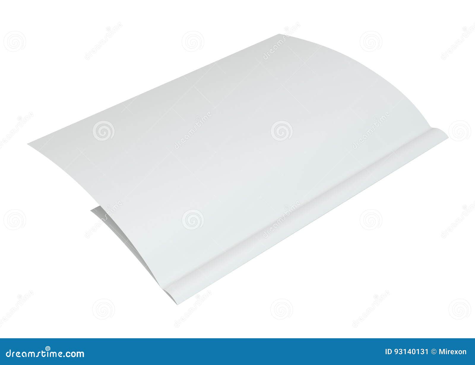 Crumpled Folded A4 Paper. 3d Rendering on White Background Stock ...