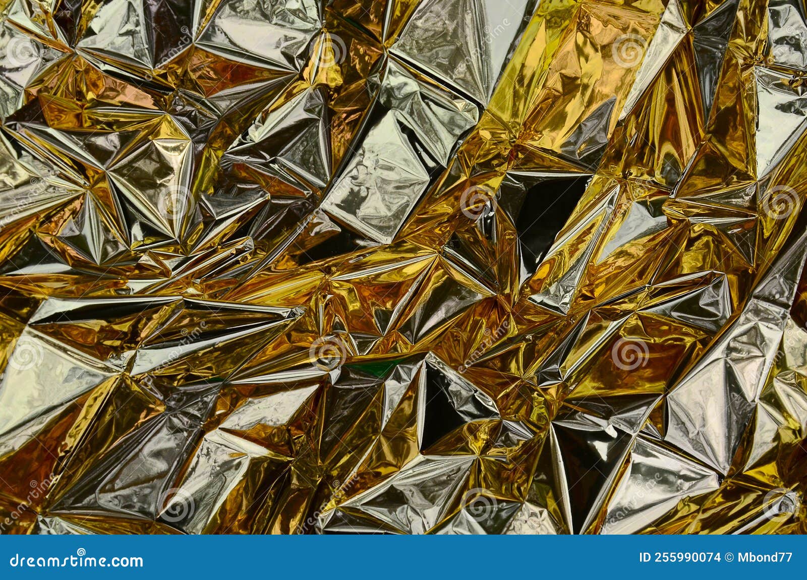 Crumpled Gold Foil Paper, Abstract 3d Metal Gold Surface Texture, Gold ...