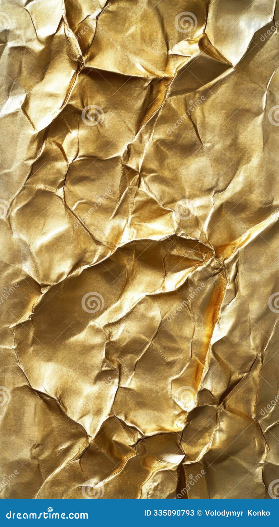 Crumpled Gold Paper Recycling Background Stock Photography ...