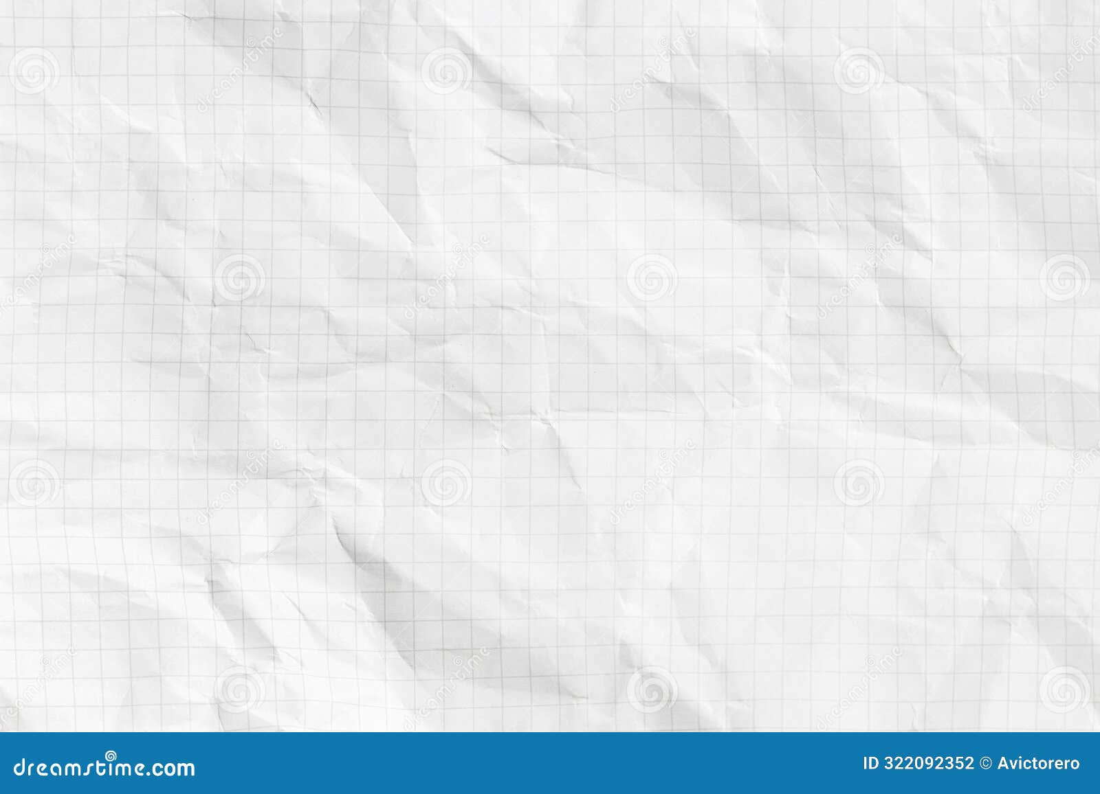 Crumpled Graph Paper Texture: Grunge Background For Design Stock ...