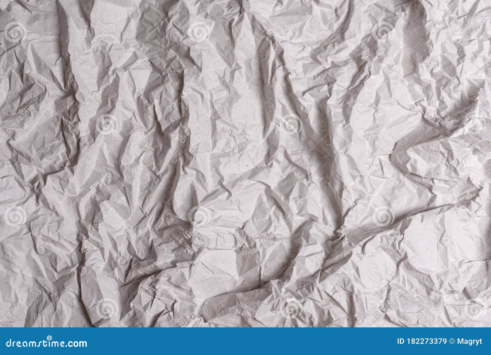 Crumpled Gray Paper Texture. Wrinkled Paper Background With Cracks And ...