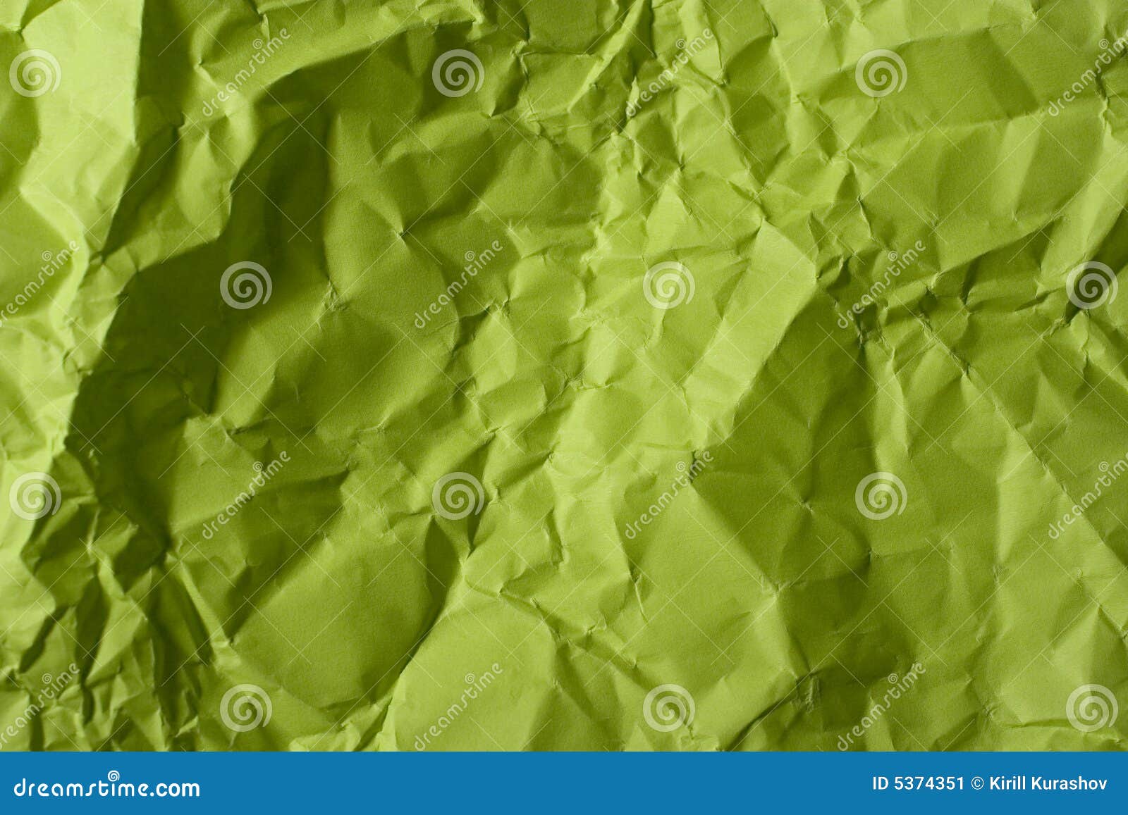 Crumpled green paper stock image. Image of reused, spotted - 5374351