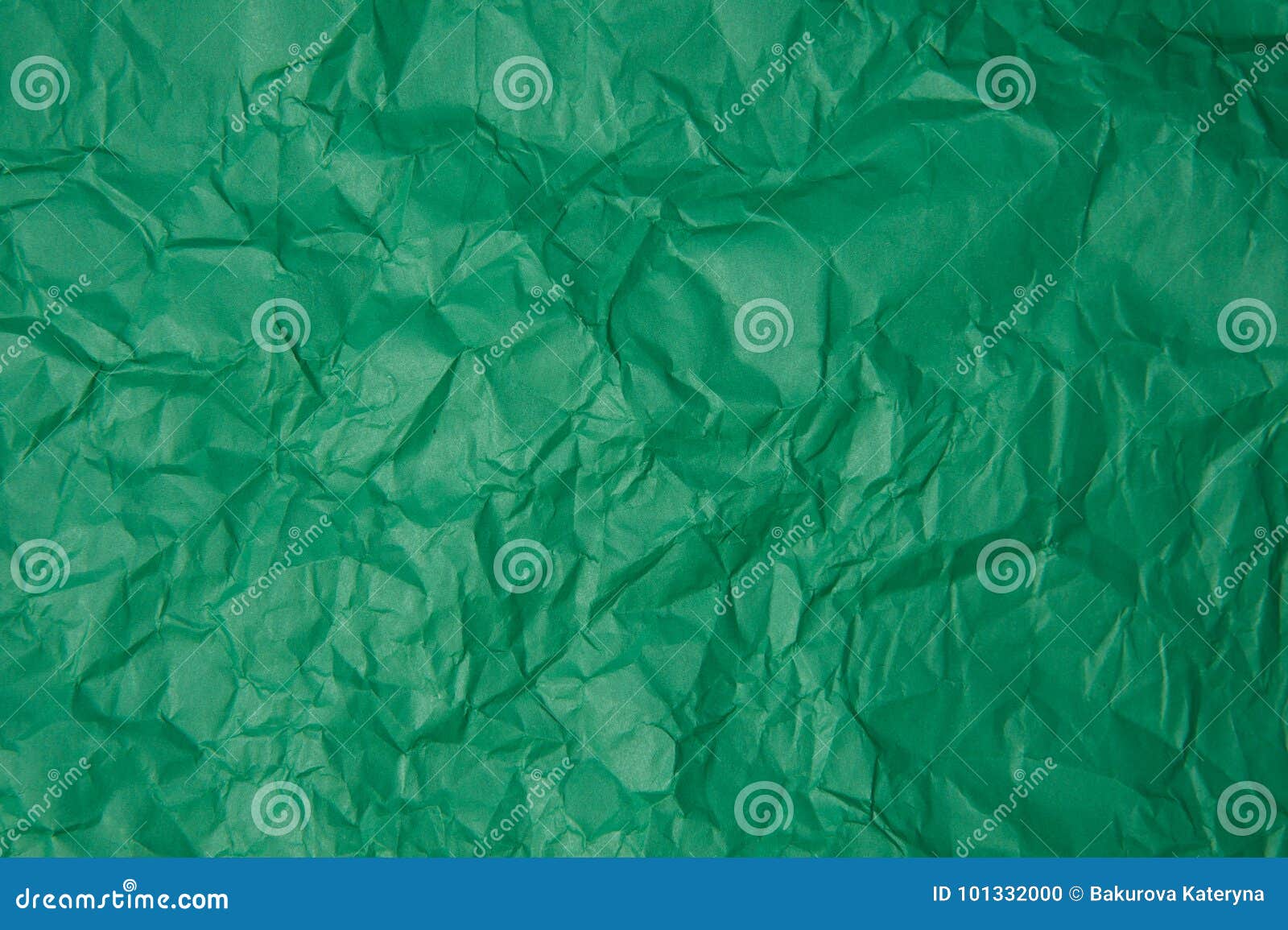 Crumpled Green Paper Texture Stock Photo - Image of wrinkled, scroll ...