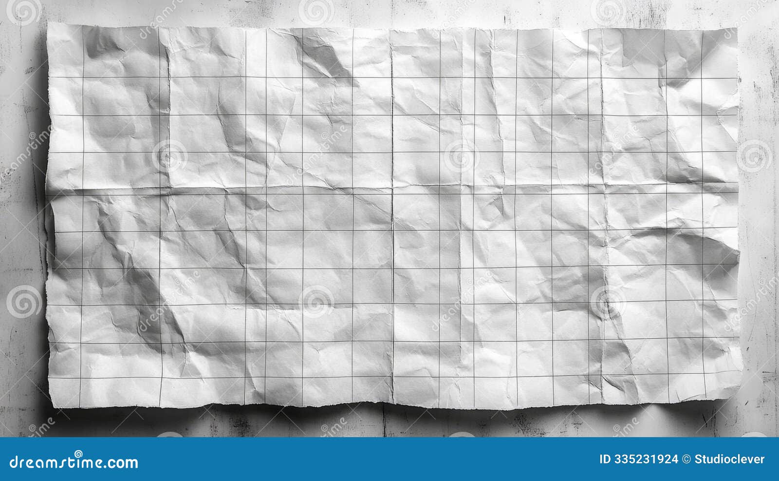 Crumpled Grid Paper Texture Generative AI Stock Illustration ...