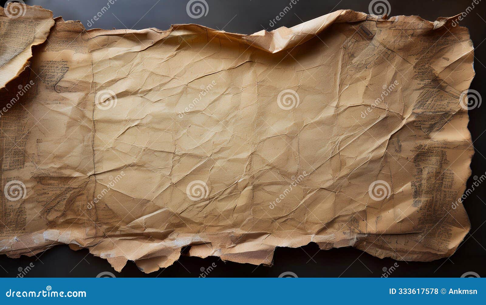 Crumpled Grunge Note with Weathered Border and Frame Stock Illustration ...