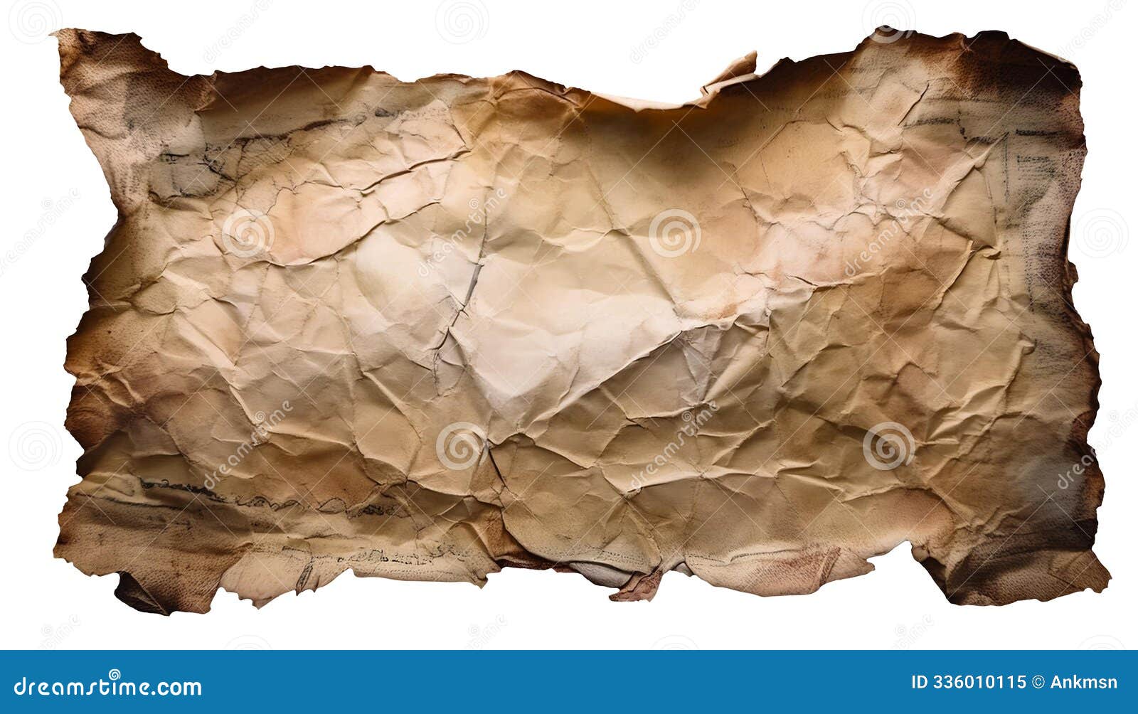 Crumpled Grunge Note with Weathered Border and Frame Stock Illustration ...