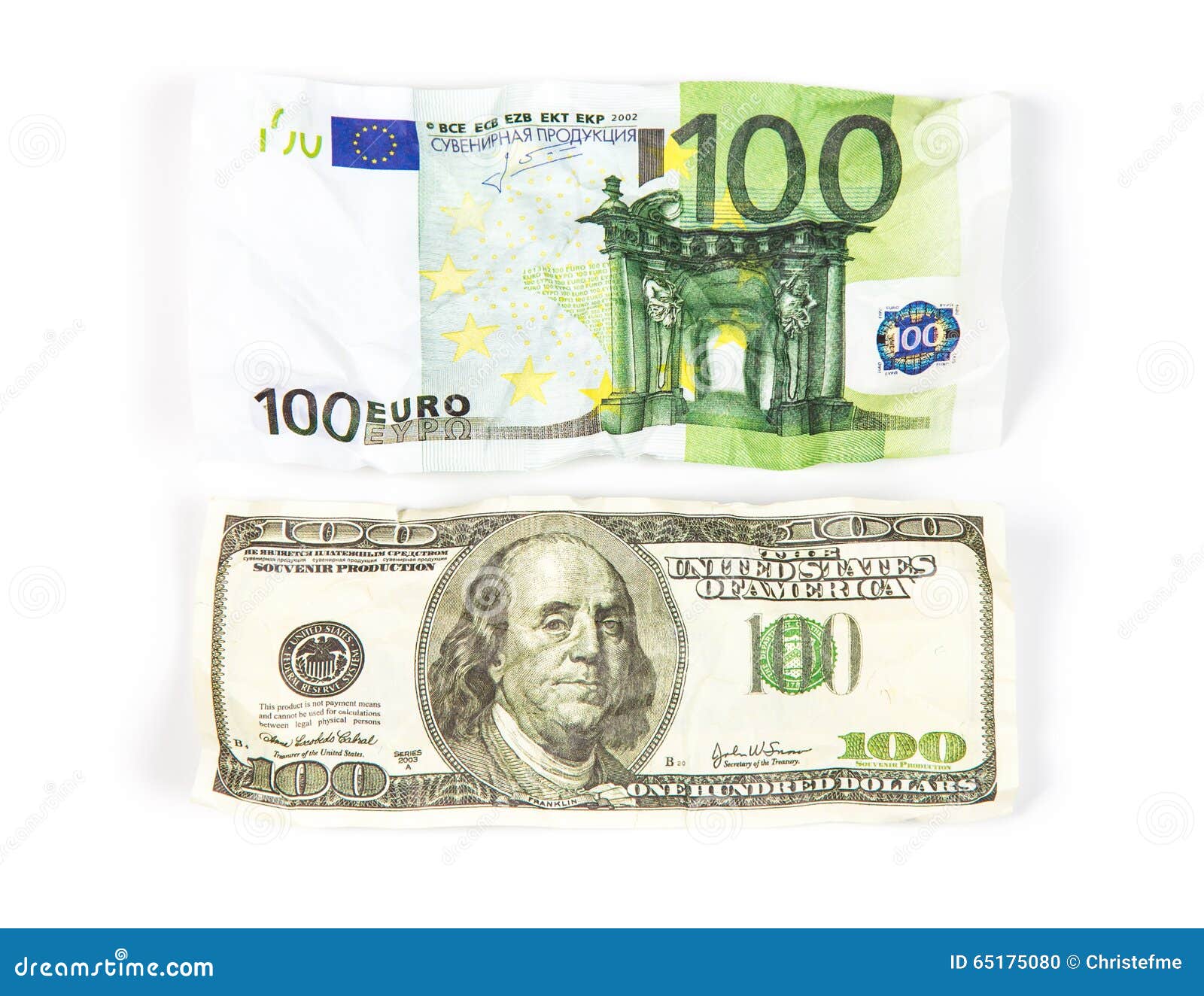 Crumpled Hundreds Dollar Euro Stock Photos - Free & Royalty-Free Stock ...