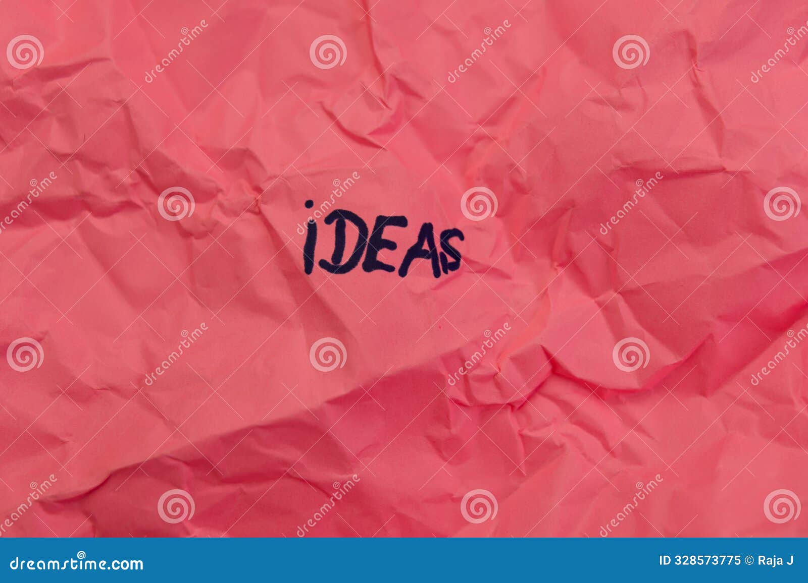 Crumpled Ideas on Pink stock image. Image of concept - 328573775