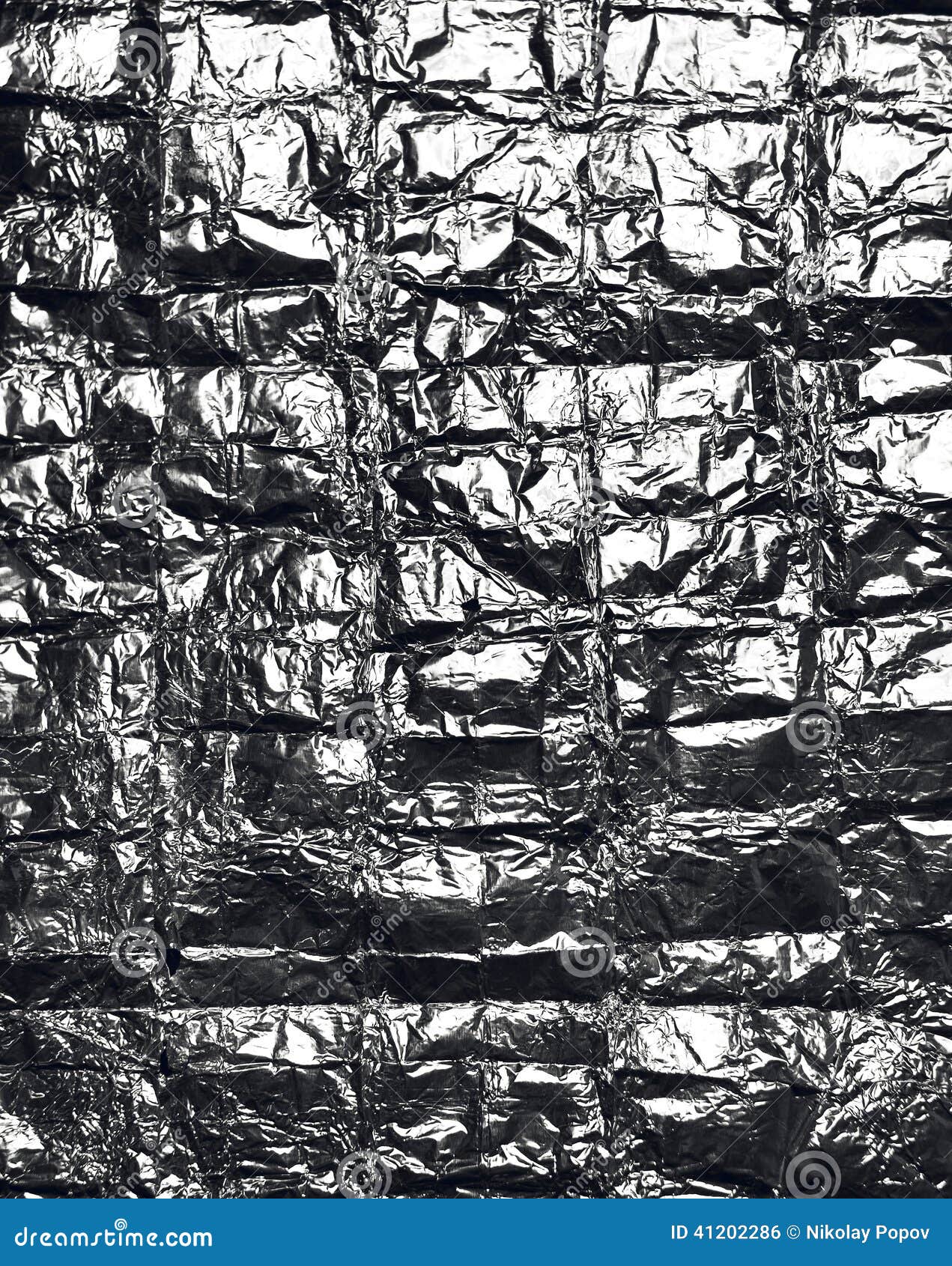 Crumpled kitchen foil. stock photo. Image of damaged - 41202286
