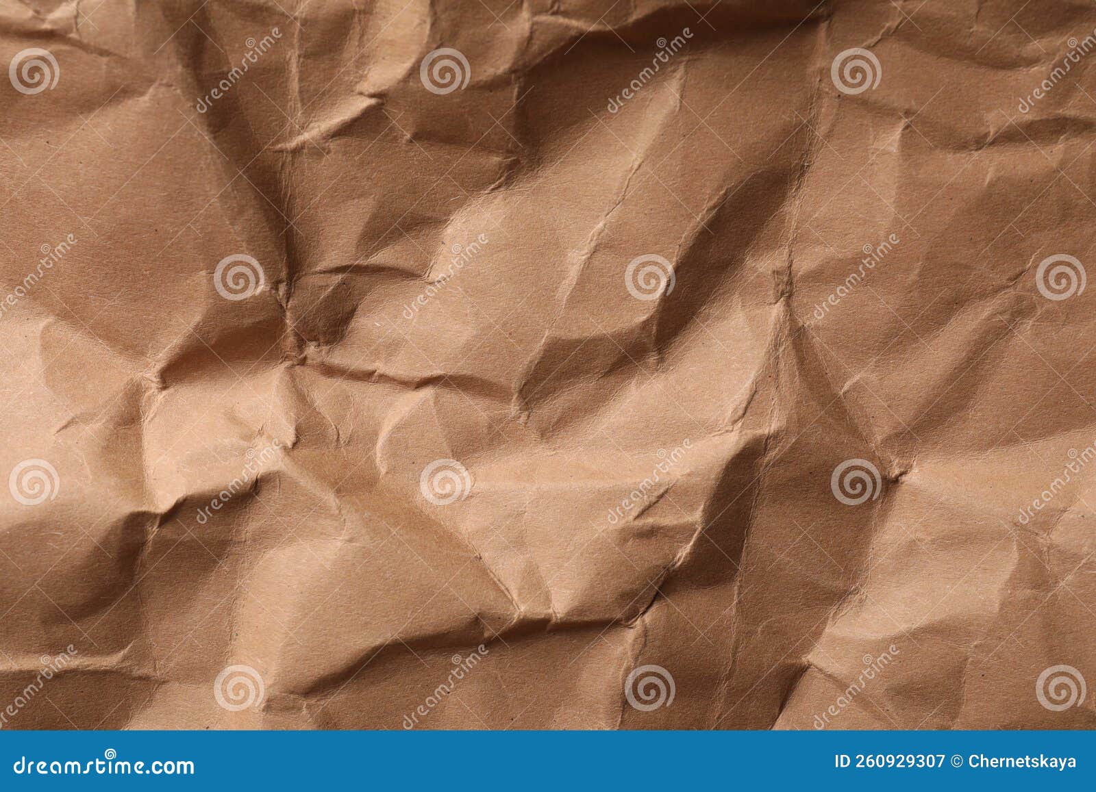 Crumpled Kraft Paper Sheet As Background, Top View Stock Image - Image ...