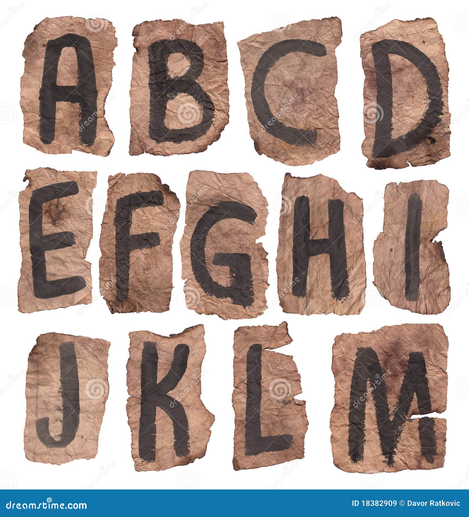 Crumpled Letters From N To Z Stock Photo | CartoonDealer.com #18382968