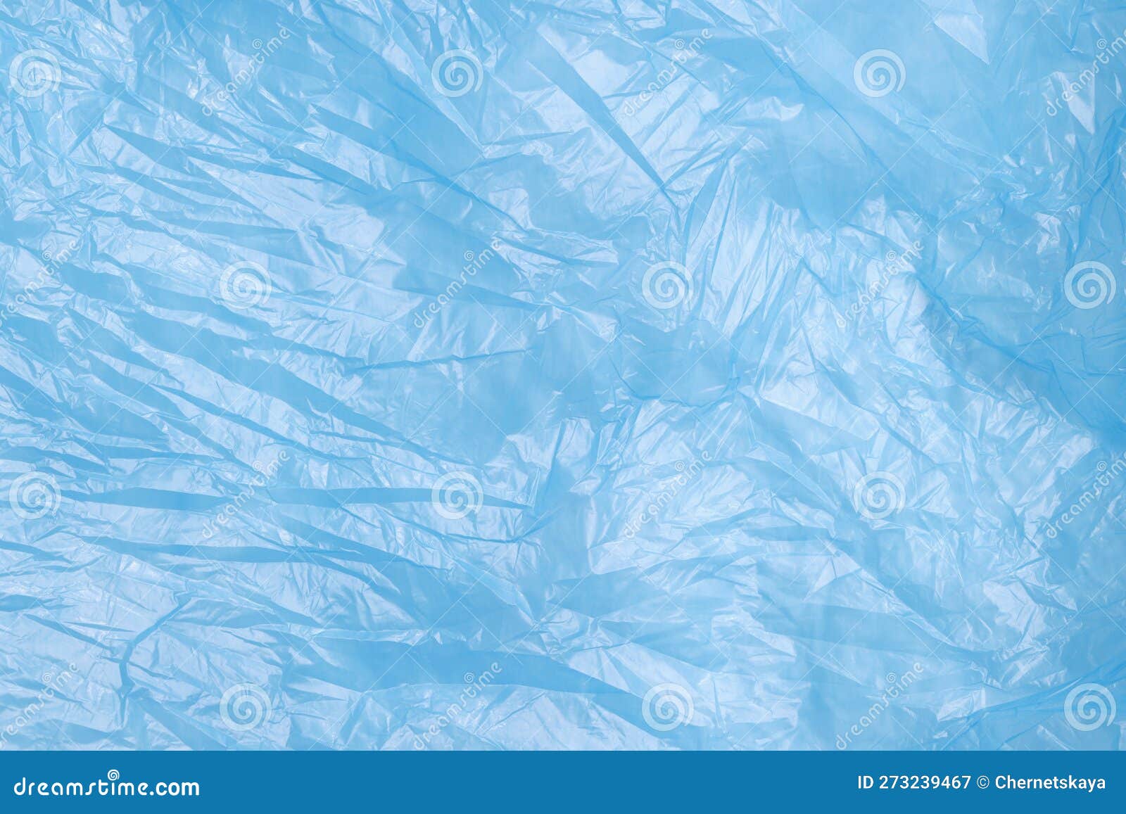 Crumpled Light Blue Plastic Bag As Background Stock Illustration ...