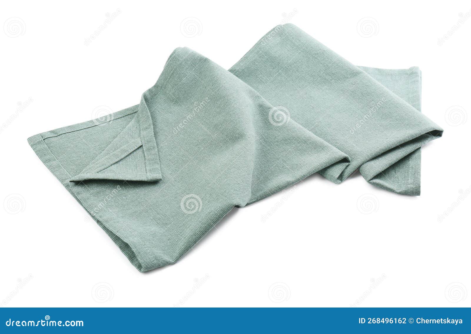 Crumpled Light Grey Towel for Kitchen Isolated on White Stock Photo ...