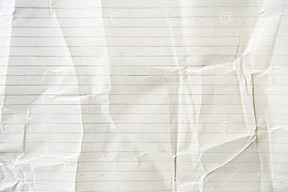 Crumpled Lined Paper Texture. Stock Illustration - Illustration of line ...