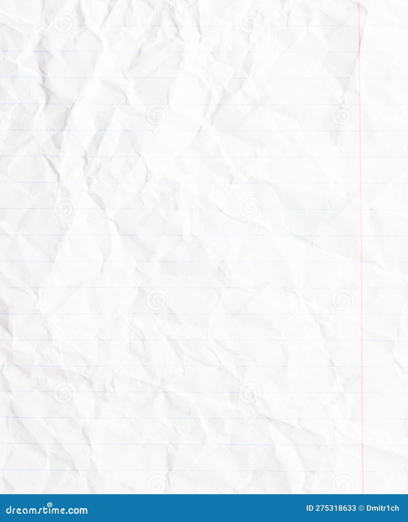 Paper Scrap Sheet from a Notebook, Lined White Page As a Background ...