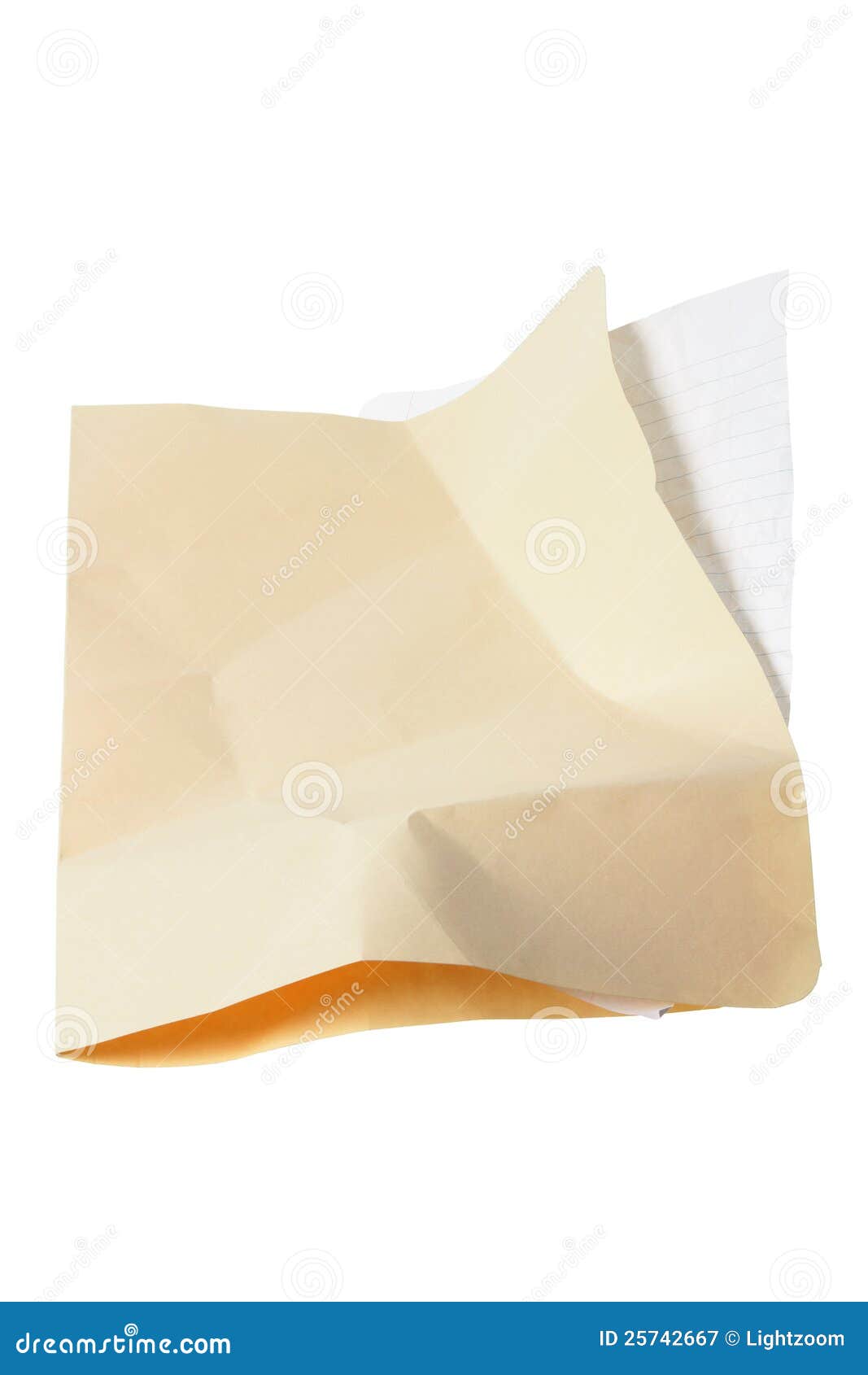 Crumpled Manila Folder stock image. Image of empty, copy - 25742667