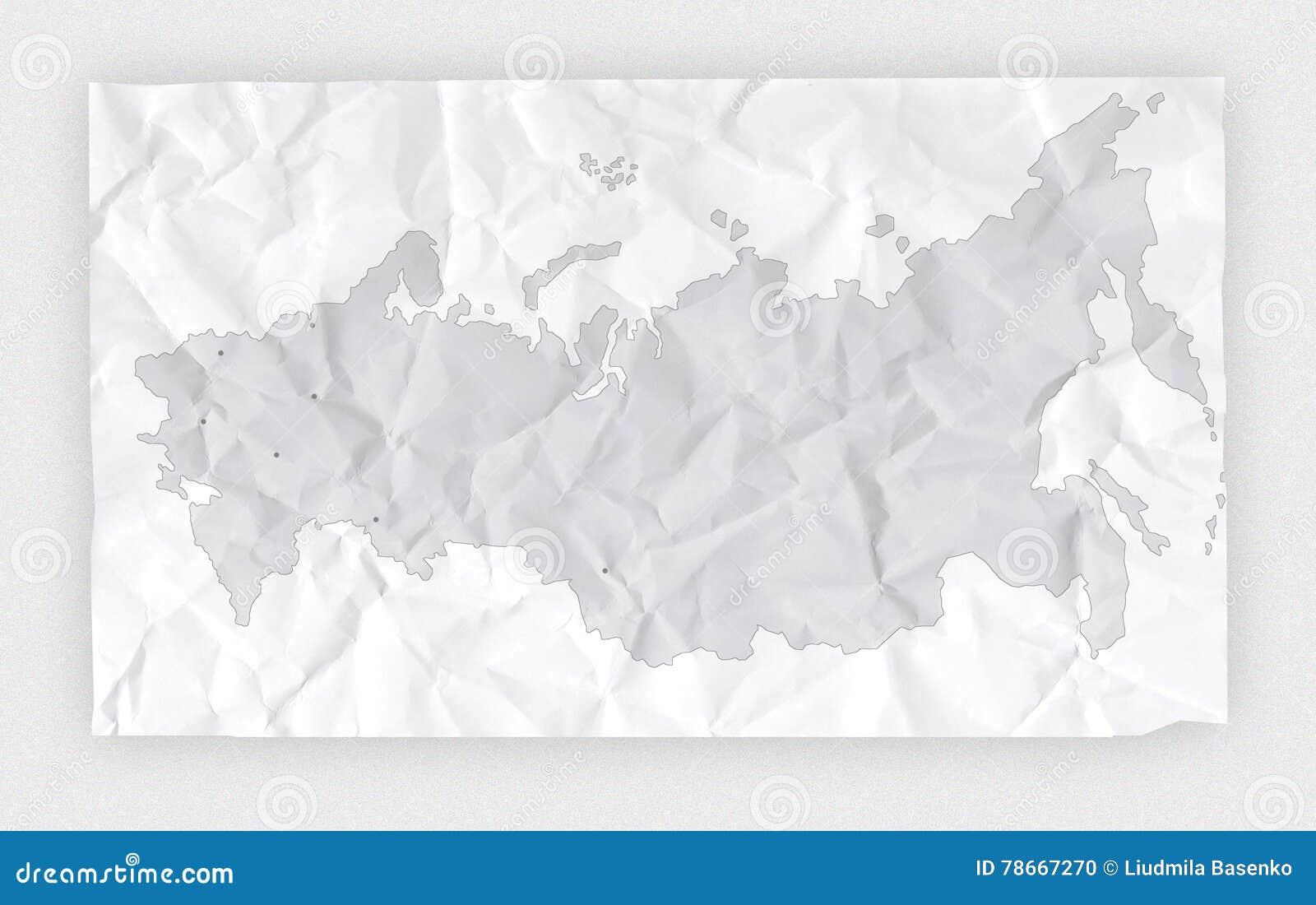 Crumpled map stock illustration. Illustration of isolated - 78667270