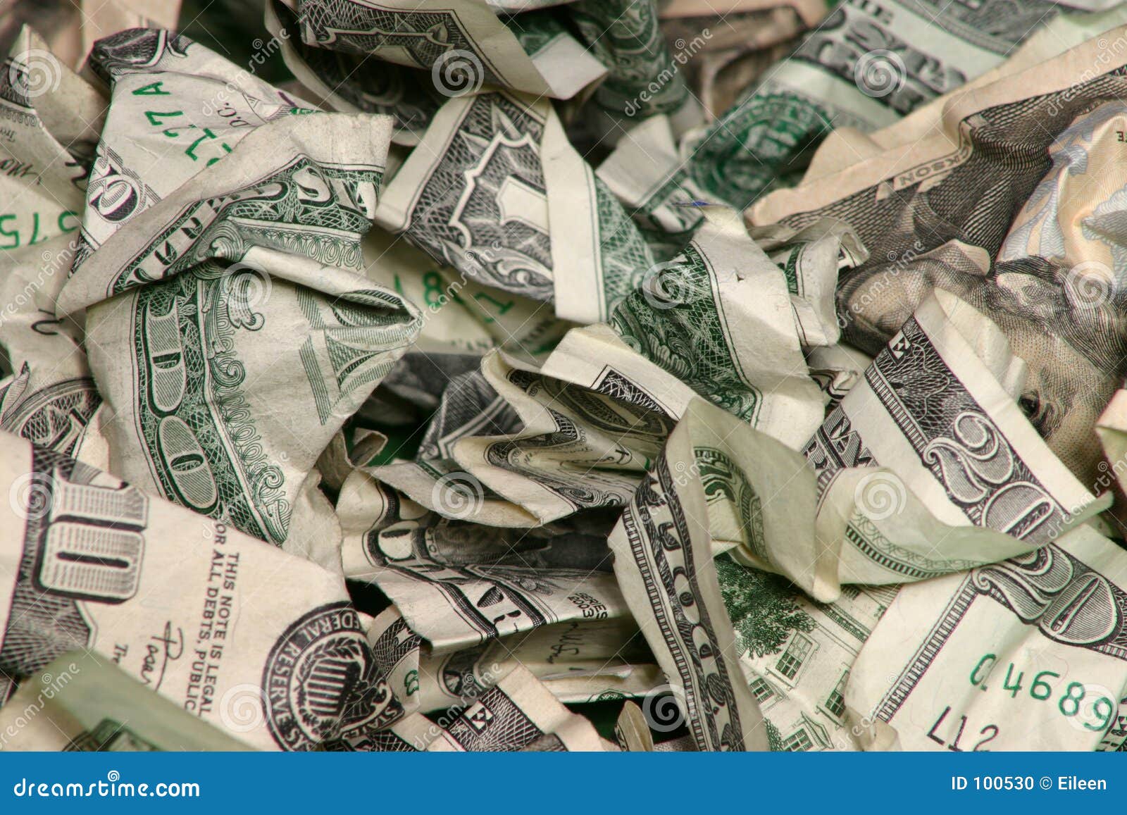 Crumpled Money stock photo. Image of twenty, dollar, gelt - 100530