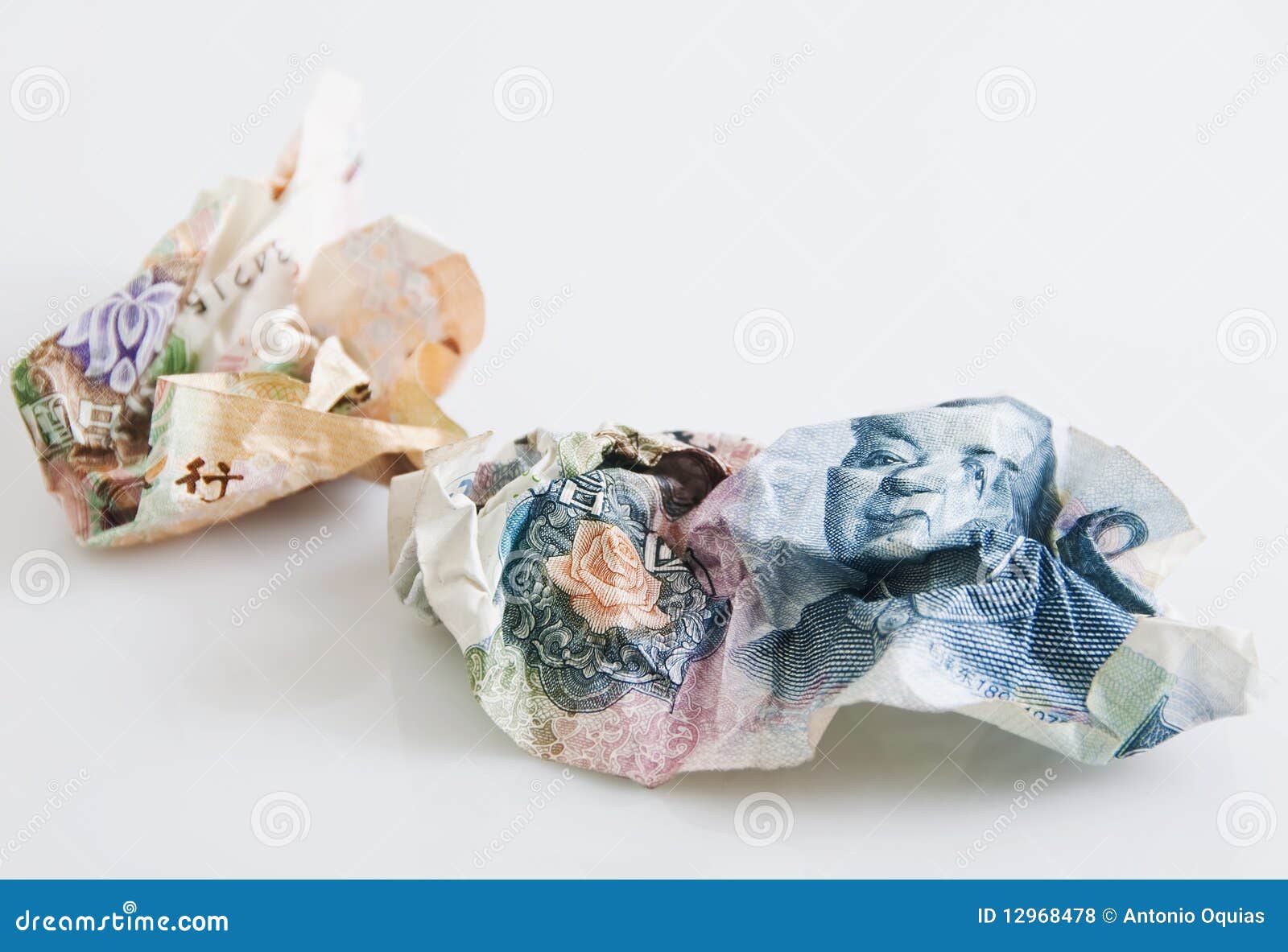 Crumpled Money stock photo. Image of money, business - 12968478