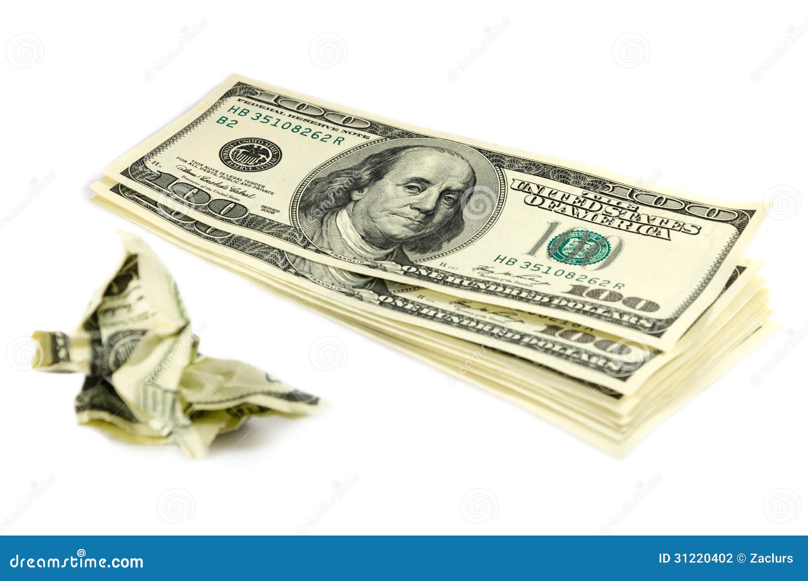 Crumpled money stock photo. Image of bill, dollar, benjamin - 31220402