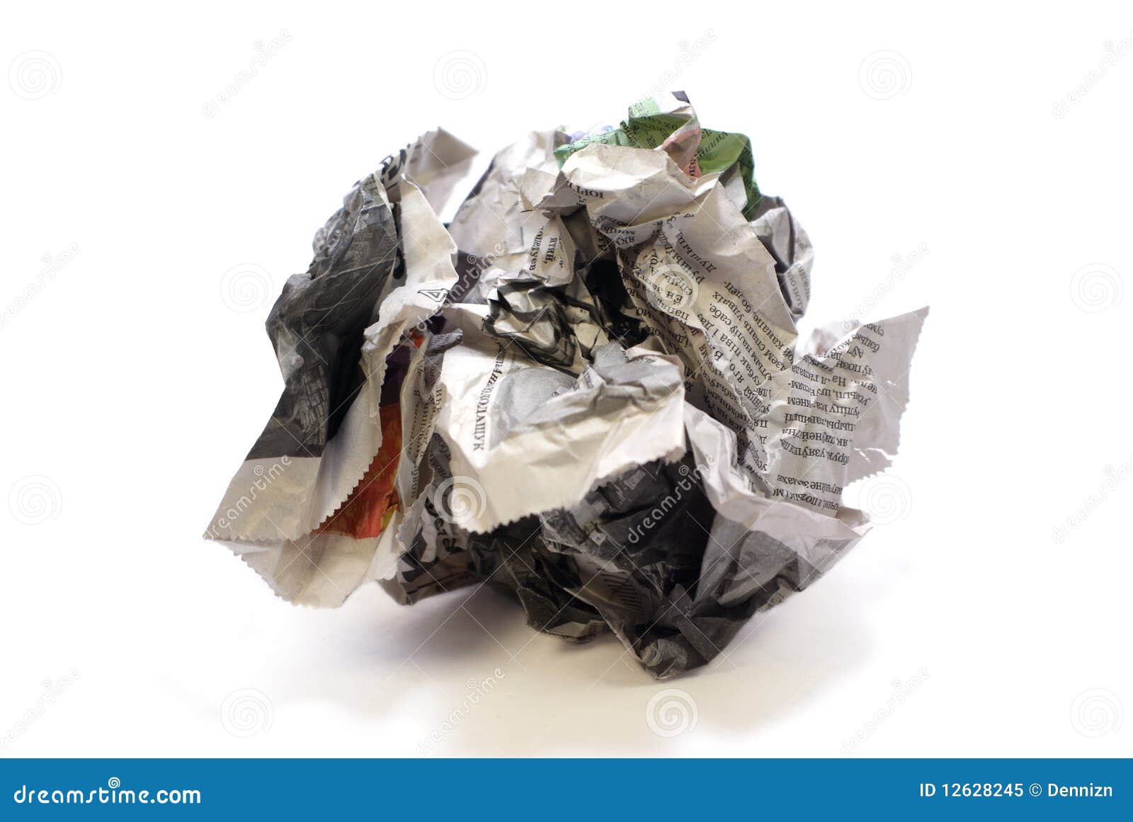 Crumpled newspaper stock image. Image of newspaper, media - 12628245